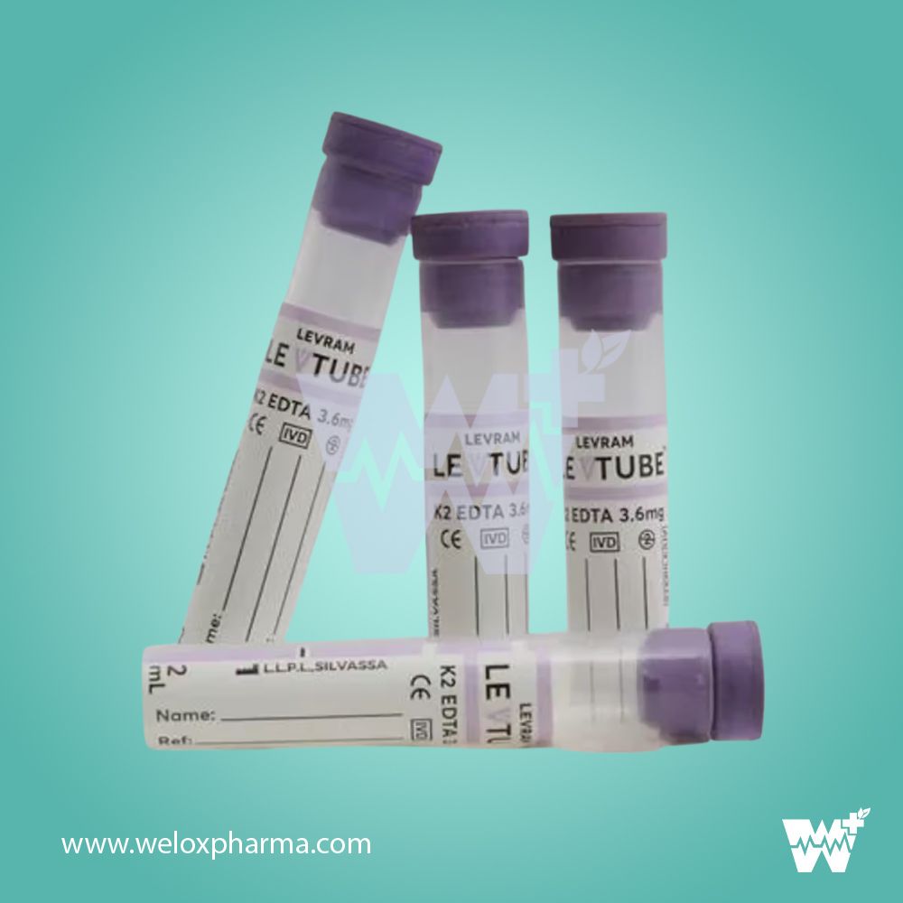 Levram Lev-Tube K2 EDTA Vacuum Blood Collection Tube - Welox